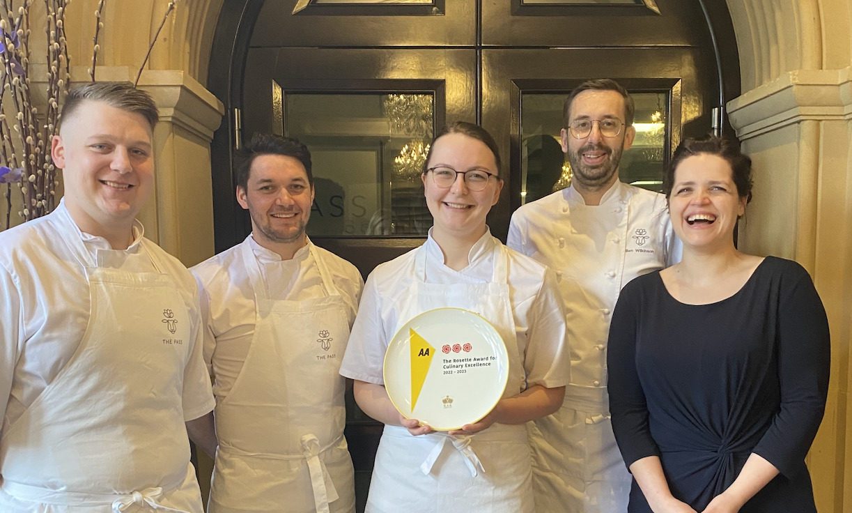 Ben Wilkinson receives the three AA Rosettes | Catering Today